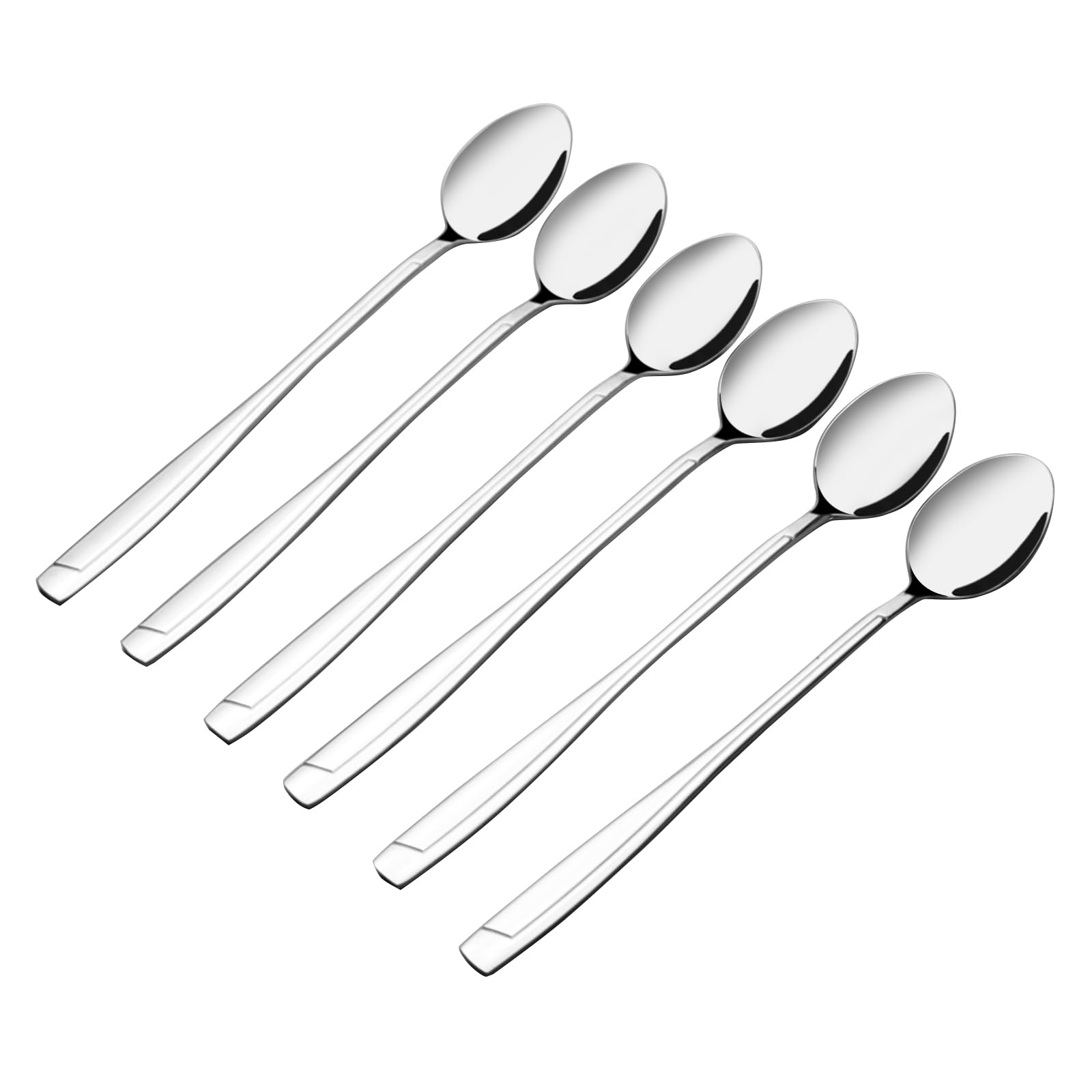 Cand Stainless Steel Ice Tea Spoons, Long Handle Ice Cream Spoon(Set of 16)