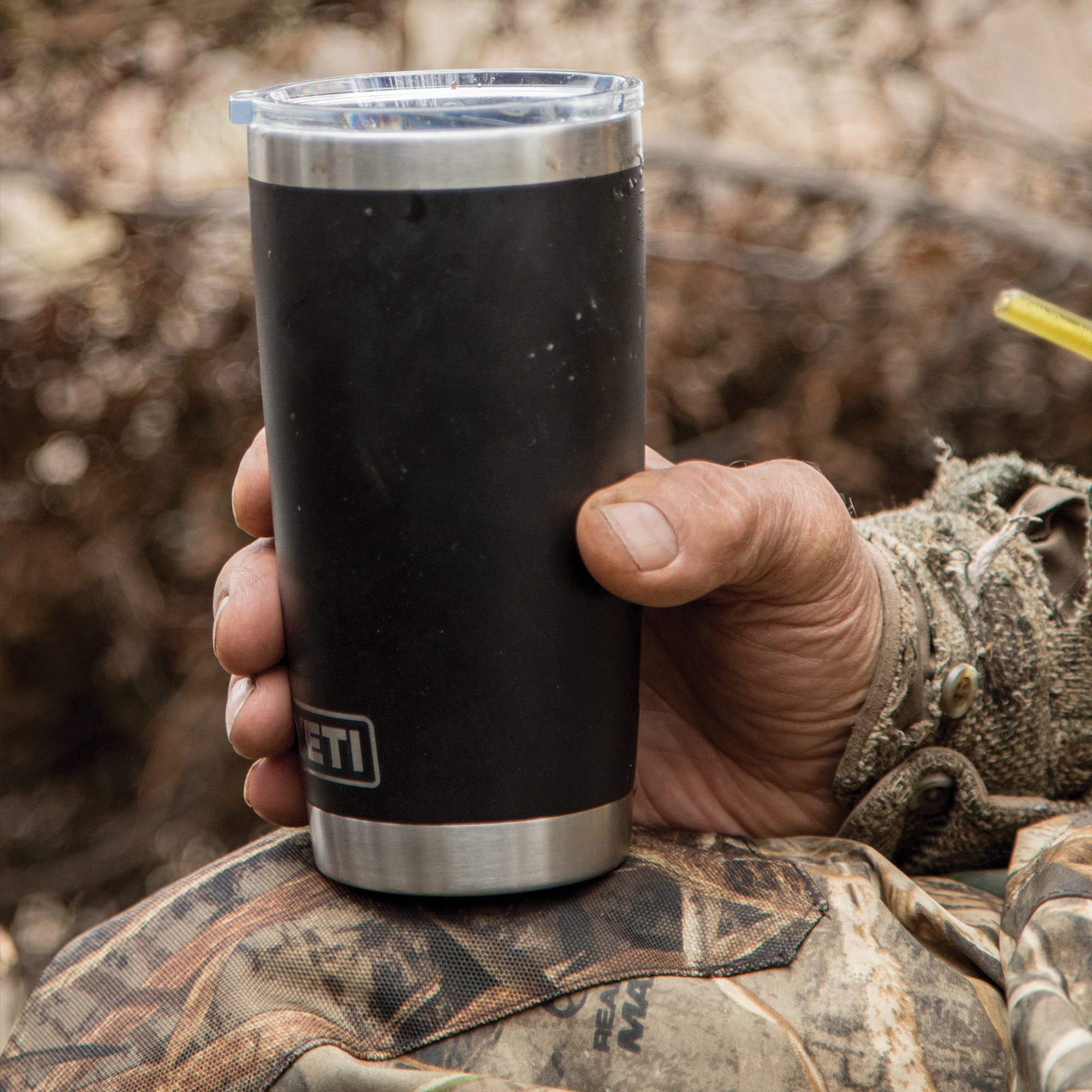 YETI Rambler 20 oz Stainless Steel Vacuum Insulated Tumbler with Lid, Black