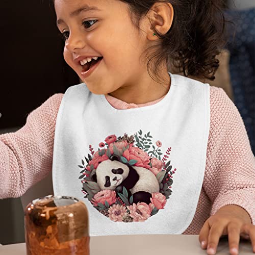 Cute Cartoon Panda Baby Bibs - Animal Baby Feeding Bibs - Print Bibs for Eating