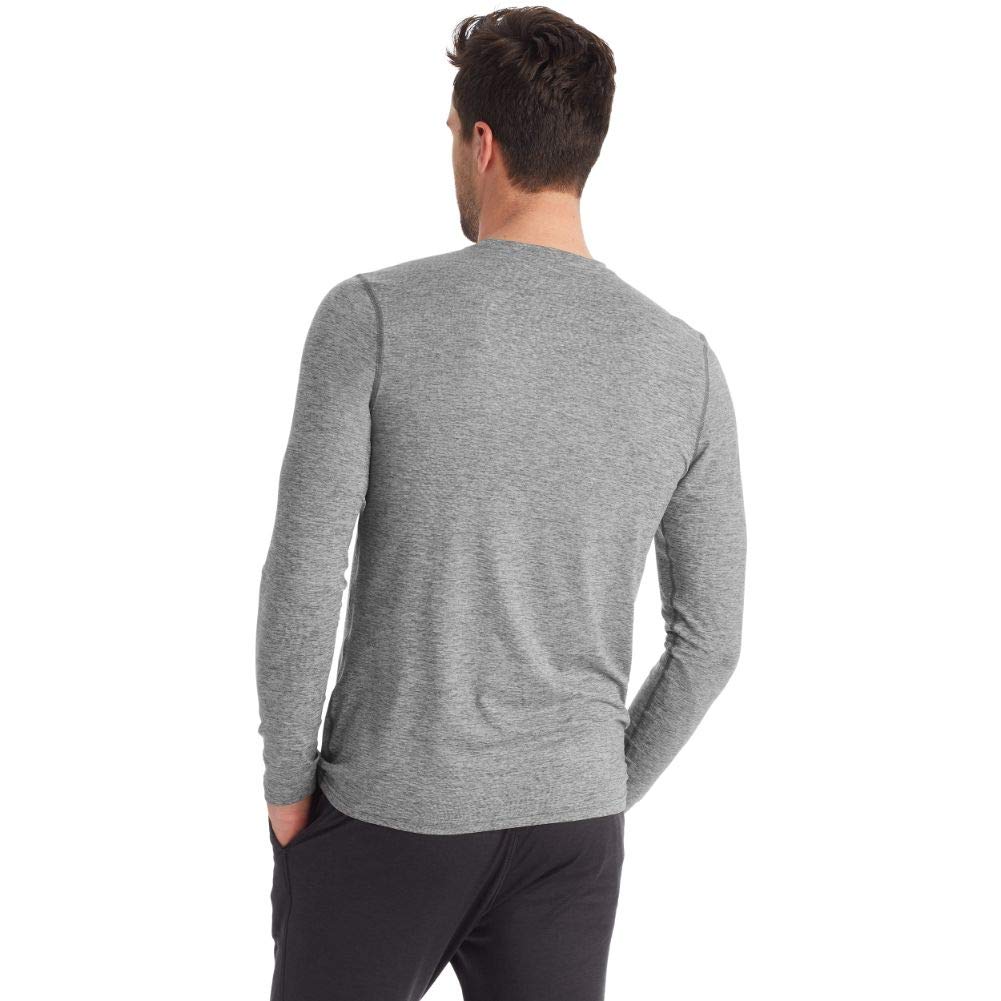 C9 Champion Men's Long Sleeve Tech Tee, Ebony Heather, XL