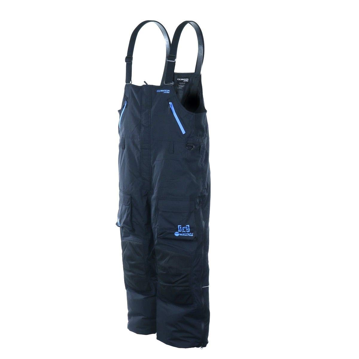 Clam Womens Jacket Rise Float Bib, Black/Blue, Medium US