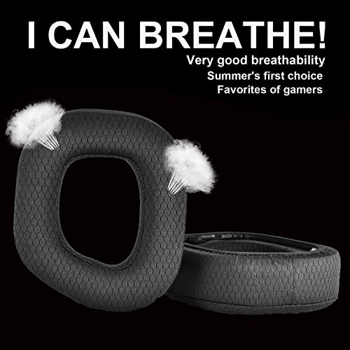 HS80 RGB Thicker Upgrade Quality Earpads - Replacement Ear Cushion Cup Compatible with Corsair HS80 RGB Wireless Headphone, High-Density Noise Cancelling Foam,Added Thicknes (Black Fabric)