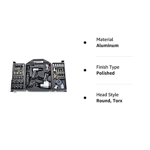 DP Dynamic Power 50 Piece Air Tool Kit. 1-1/2'' Impact Wrench, 1-3/8'' Ratchet Wrench, 5-Air Hammer w/Chisels, and other great tools. D-W3-50K