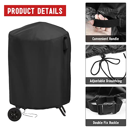 Hengme Outdoor Fireplace Cover for Fire Sense 01471 Fire Pit,Durable Waterproof and Uv-Resistant Patio Outdoor Fireplace with Drawstring Cord All Season Protection