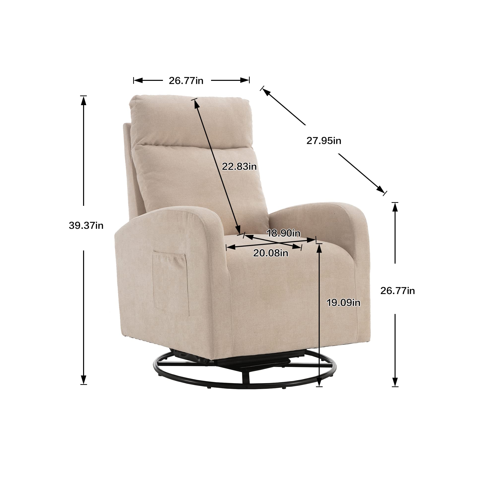 CYOIDAI INPETS Power Recliner Swivel Glider
