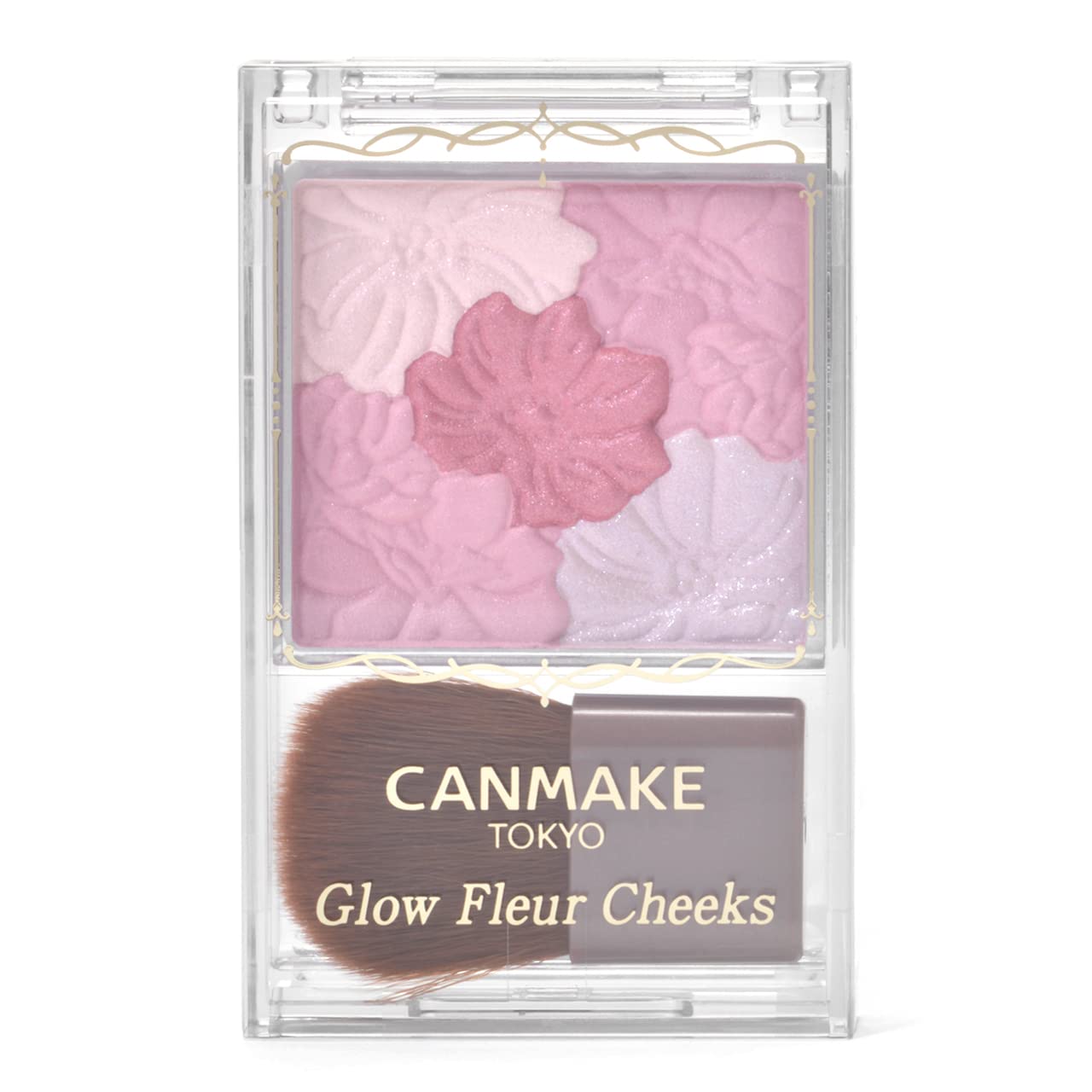 CANMAKE Glow Fleur Cheeks 16 Lilac Fleur Teak Powder Teak Pink Glossy Transparent