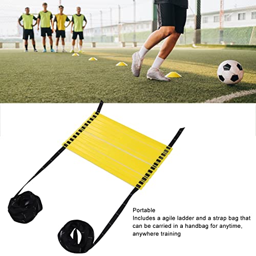 plplaaoo Agile Ladder Football Step Training Rope Ladder Agile Training Speed Ladder with Scale 6m 12 Rungs Workout Ladder for Ground Ladder Drills Speed Training Kit Set for Soccer Boxing Footwork