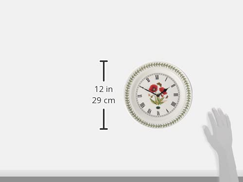 Portmeirion Home & Gifts Botanic Garden Poppy Wall Clock, Multi-Colour Colour (Multi-Colour Colour,25.4 x 25.4 cm)