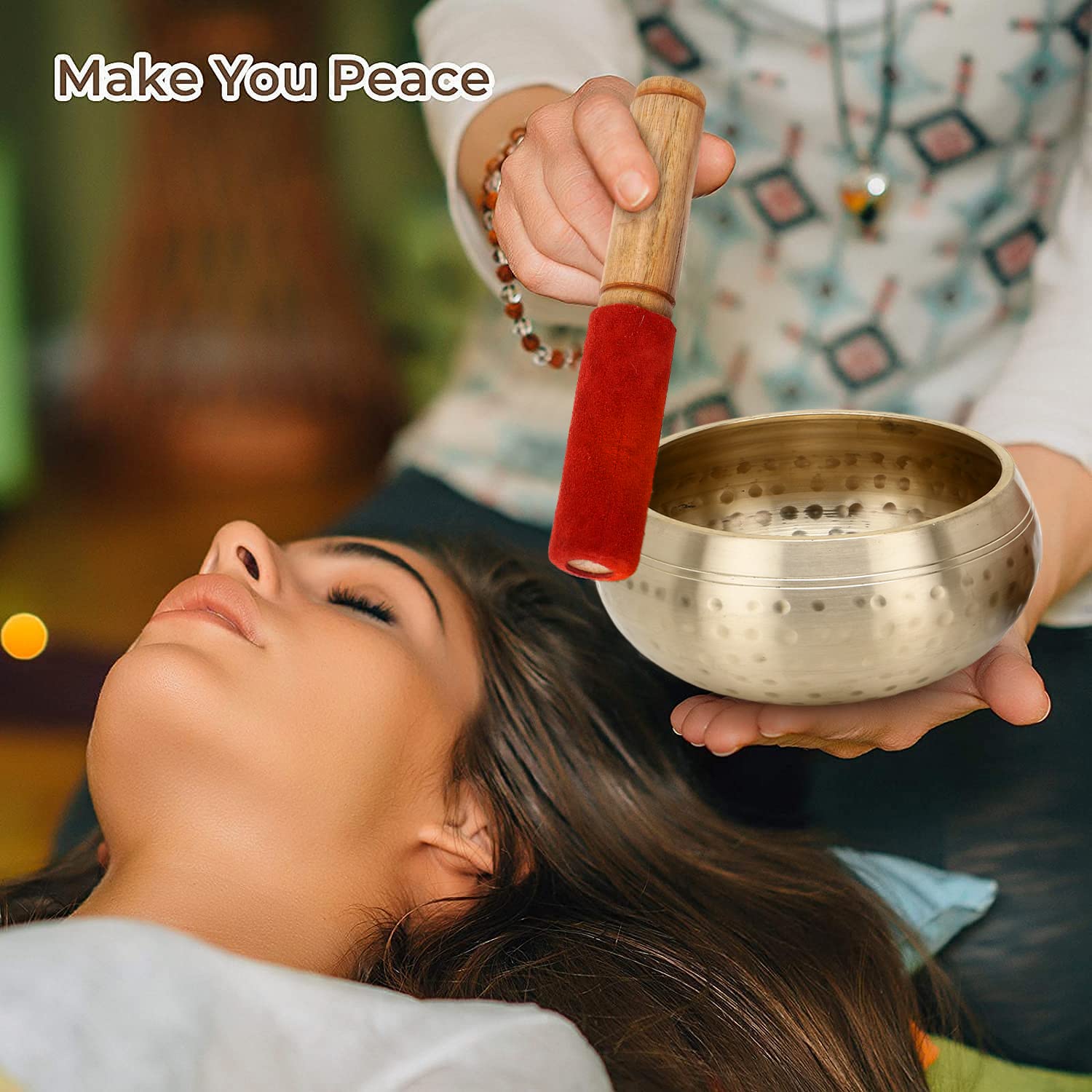 Zap Impex Beautiful New Hand Hammered Brass Singing Bowl Tibetan Meditation Yoga Singing Bowl 4 Inch