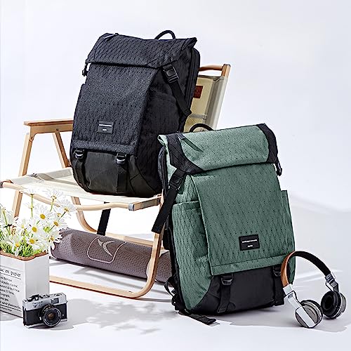 Hanke multifunctional carry on travel backpack Fits 15.6 inch latpot,Lightweight hiking backpack for women & men,Waterproof Friendly Durable Rucksack Weekender Bag Daypack.(Graphite Black)