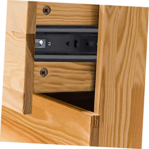 DOITOOL 2 Pairs Keyboard Track Black Slides Black Drawer Vanity Trays Heavy Duty Drawer Slides Keyboard Drawer Under Desk Slide Keyboard Tray Under Desk Slide Drawer Track Keyboard Slide