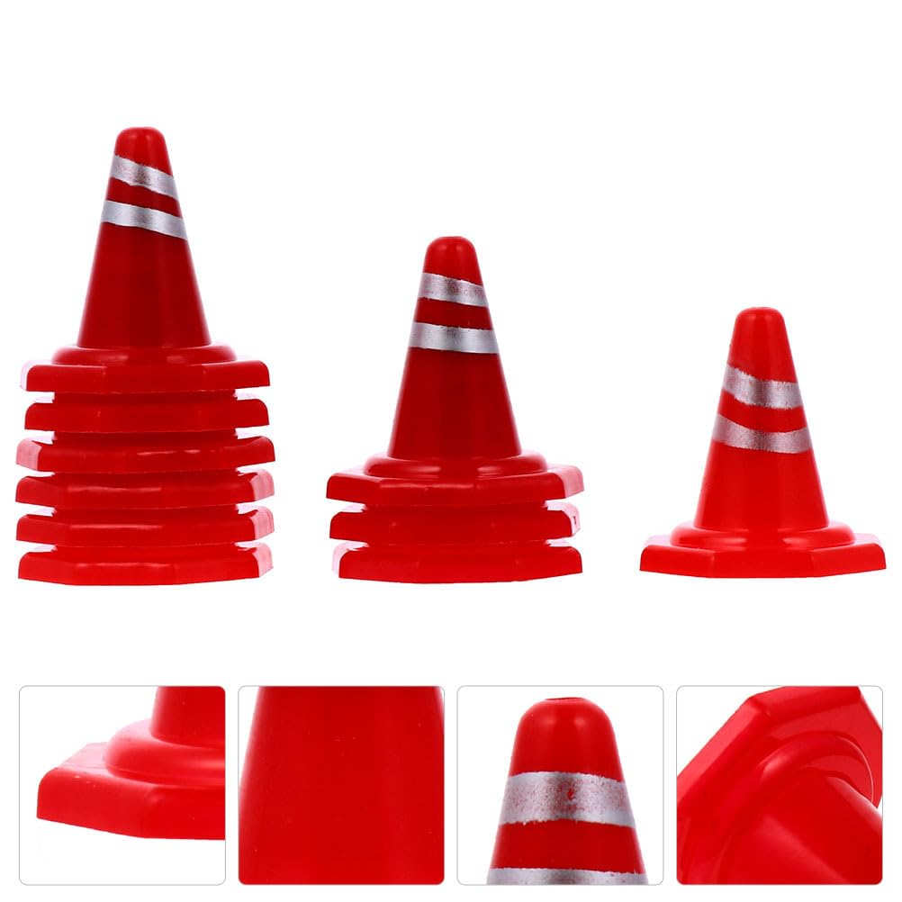 Mini Traffic Cones Toy 20Pcs Mini Construction Cones Small Cones for Sports Training