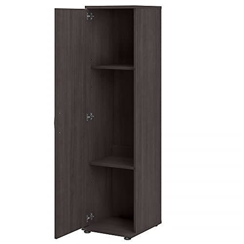 Bush Business Furniture Universal 6 Piece Modular Closet Storage Set with Floor and Wall Cabinets, Storm Gray