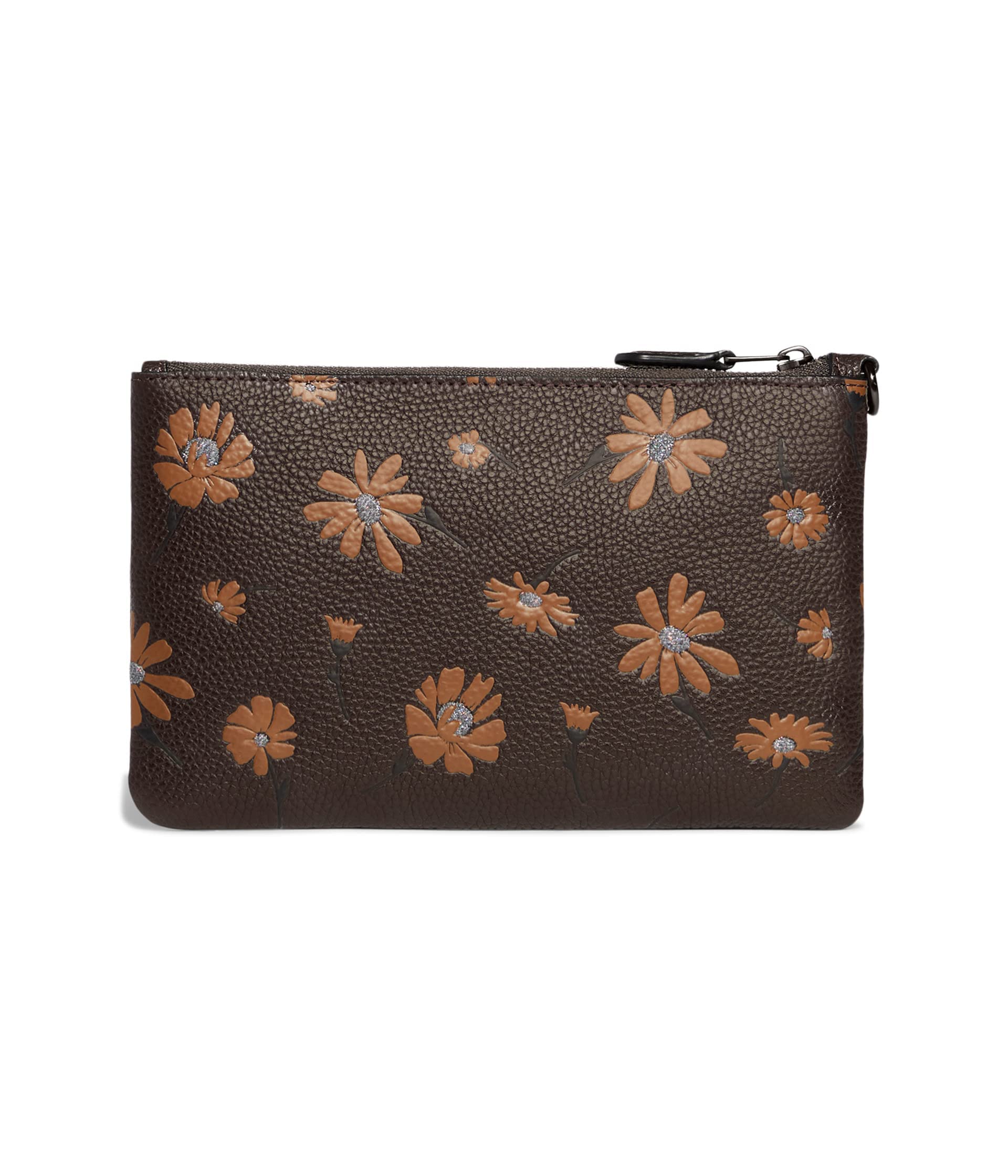 Coach Floral Printed Leather Small Wristlet Multi One Size