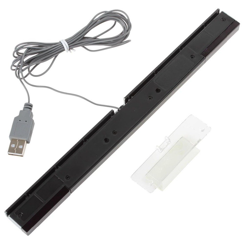 LIPOVOLT® USB Wired Infrared Ray IR Sensor Bar for Nintendo Wii/Wii U/PC + Stand