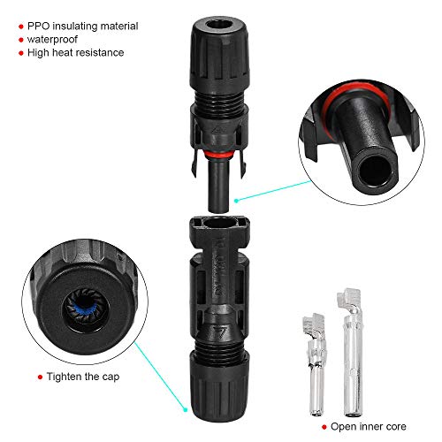 Carkio Solar Crimping Tools Crimper Compatible with Solar Panel 2.5-6.0mm² PV Cable and Connector Male Female Solar Cable Connection