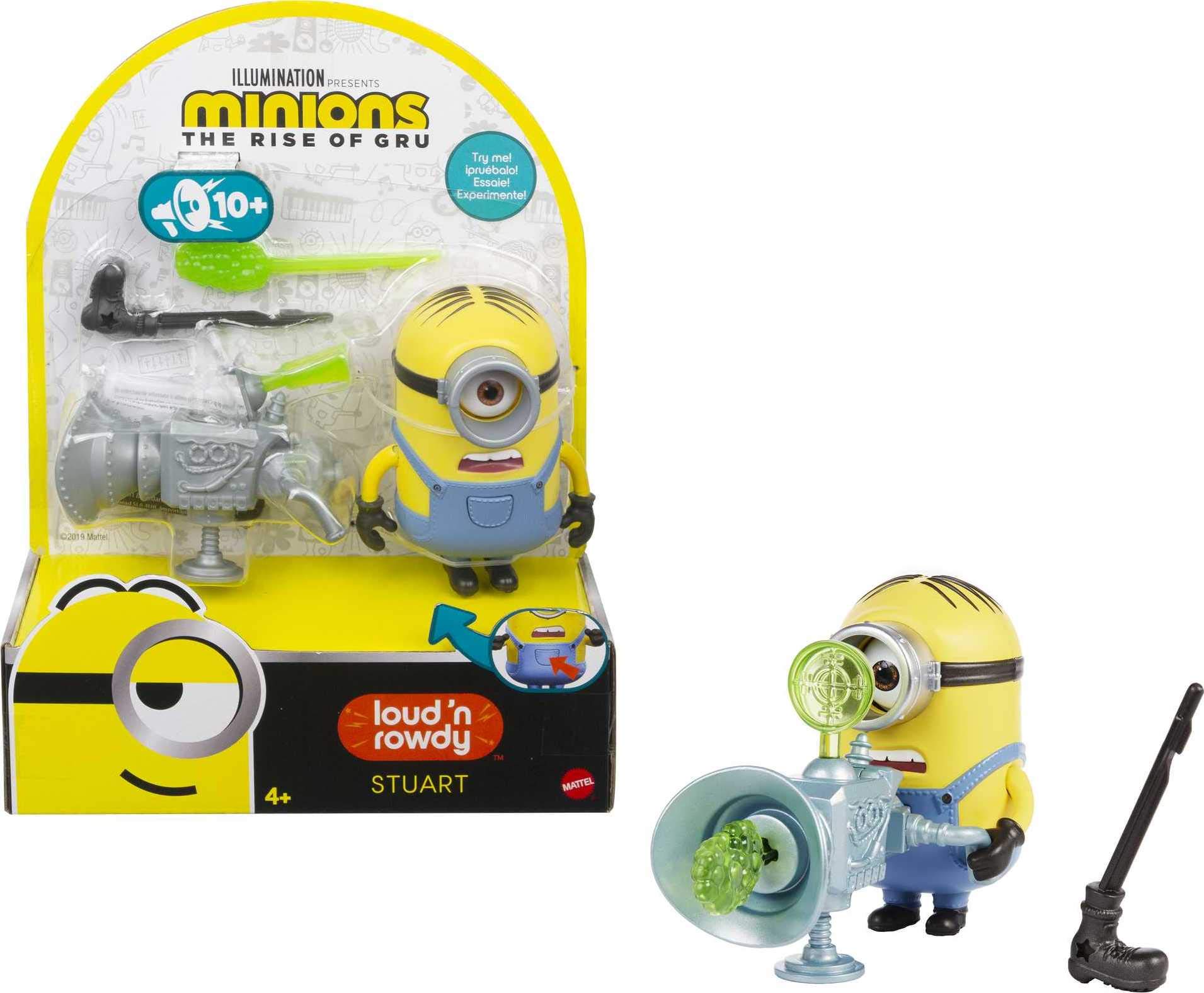 Minions Loud Nā Rowdy Stuart Talking Action Figure with Fart Cannon Toy, Kids Gift Ages 4 Years & Older