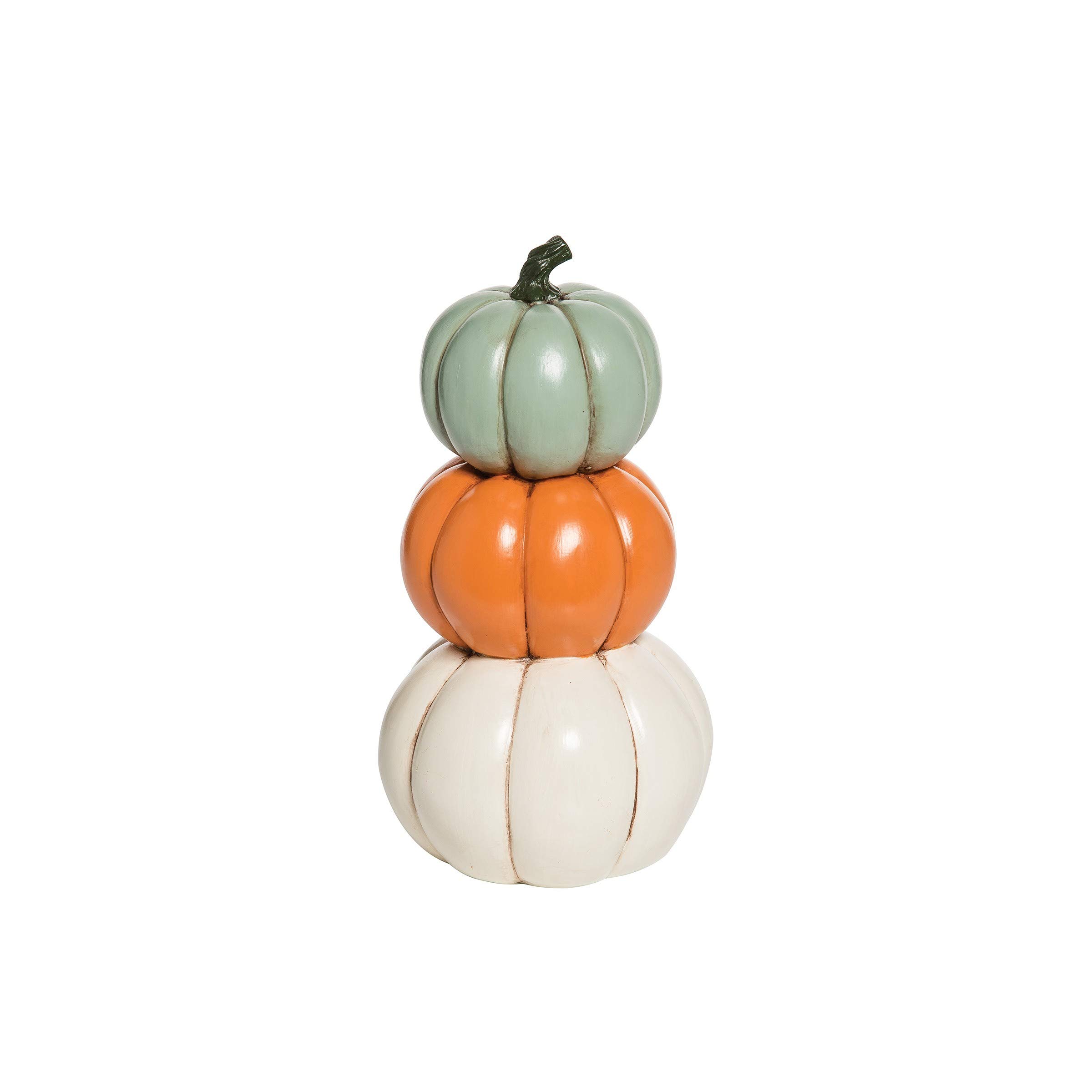 C&F Home Fall Harvest Stacked Pumpkins Table Figure Figurine Thanksgiving Decor Decoration Pumpkin Topiary Orange