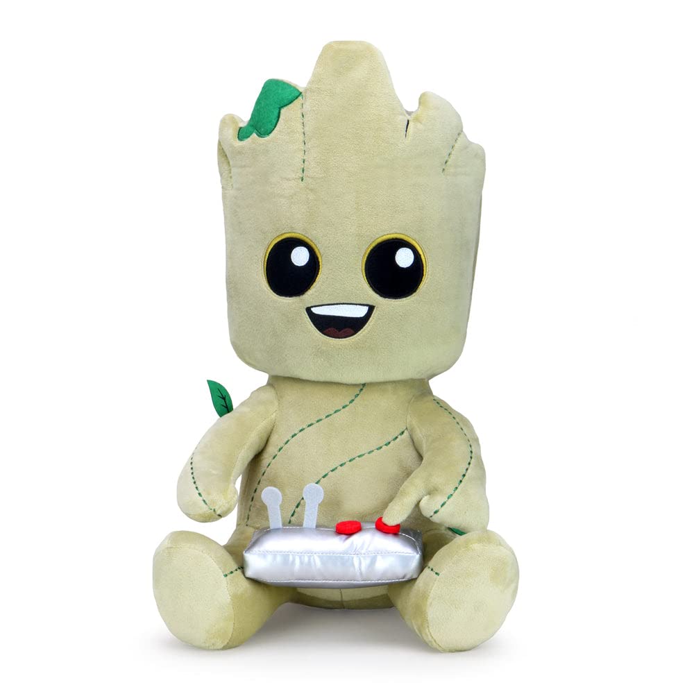 Kidrobot Marvel Guardians of The Galaxy Video Gamer Teen Groot 16 Inch HugMe Shake Action Vibrating Plush
