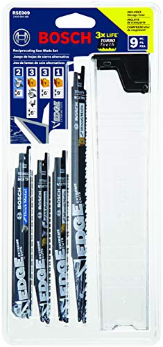 Bosch 9 Piece Edge Reciprocating Saw Blade Set RSE009