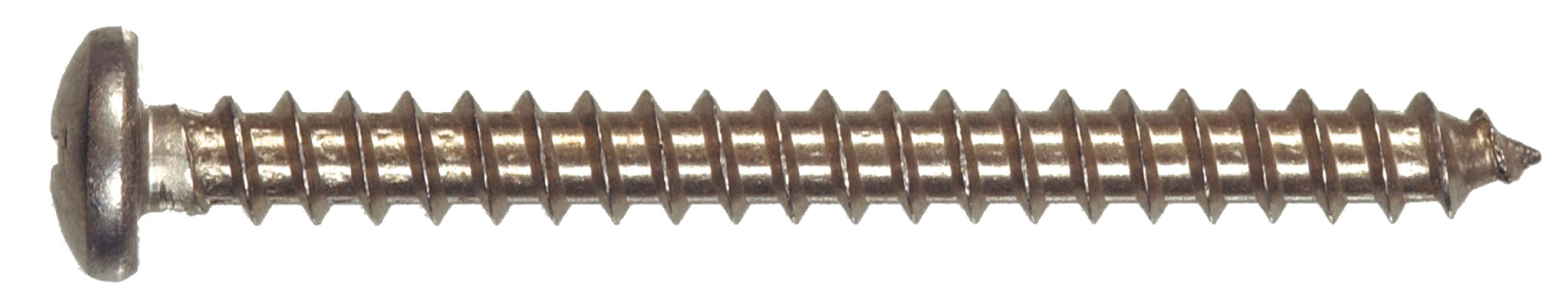The Hillman Group, Brown 823278 Stainless Steel Pan Head Phillips Sheet Metal Screw, 8 x 3-Inch, 50-Pack, 3 inches