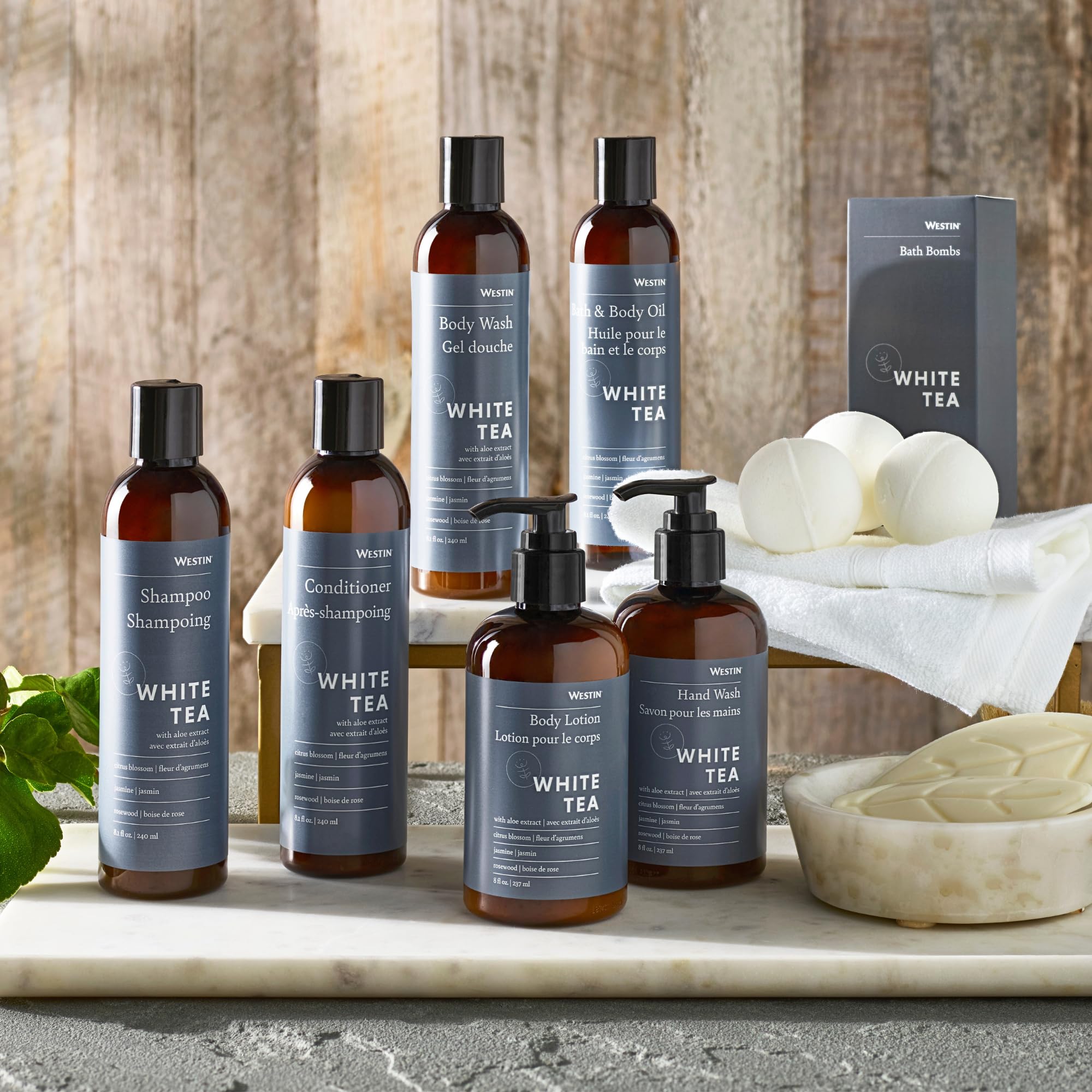Westin White Tea Aloe Shampoo - Vitamin and Antioxidant-Packed Shampoo for All Hair Types - Signature White Tea Aloe Scent - 8 ounces