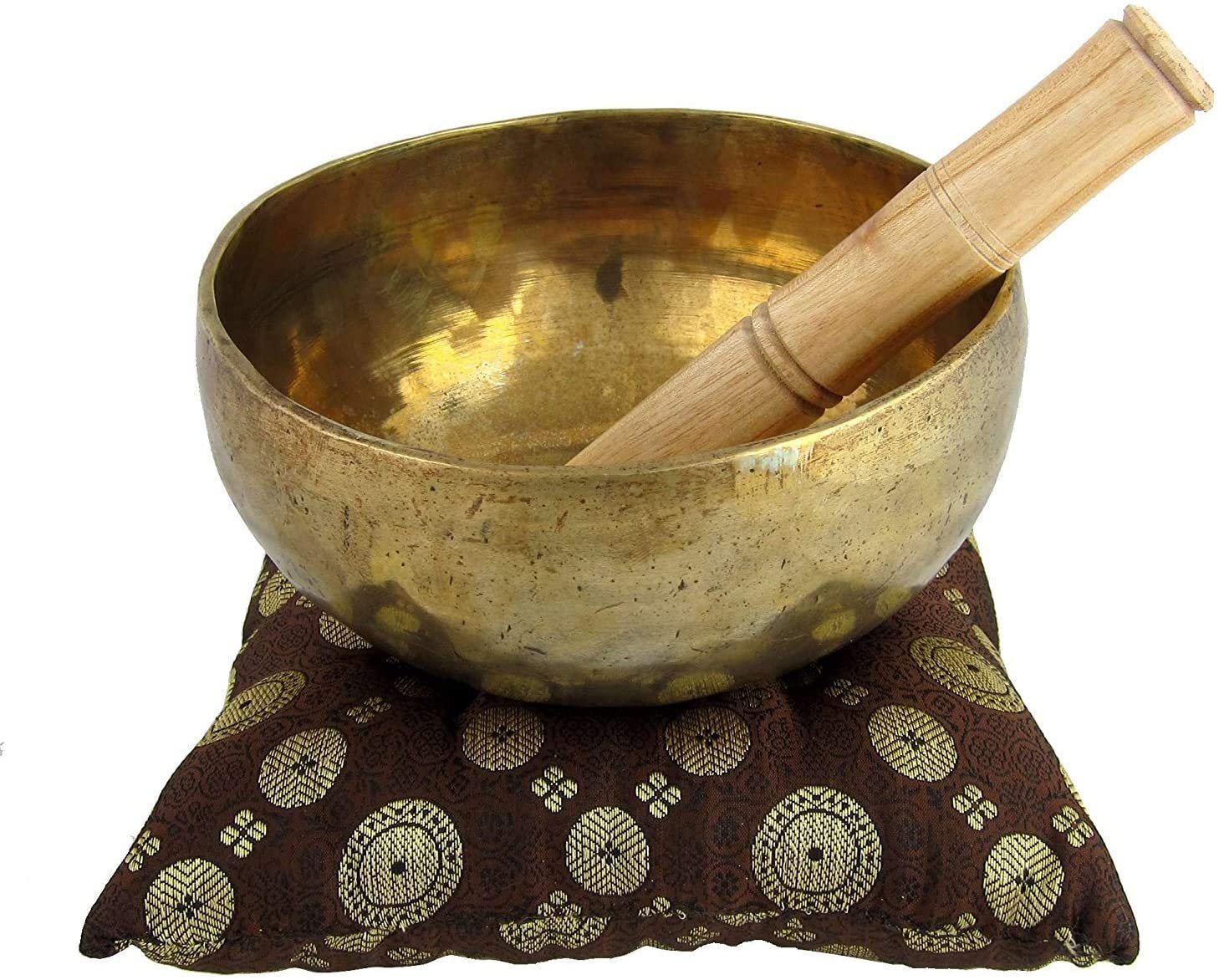 Buddhist Tibetan Meditation Om Mani Singing Bowl Décor yoga and meditation, chakra healing and meditation bowl -5 Inches