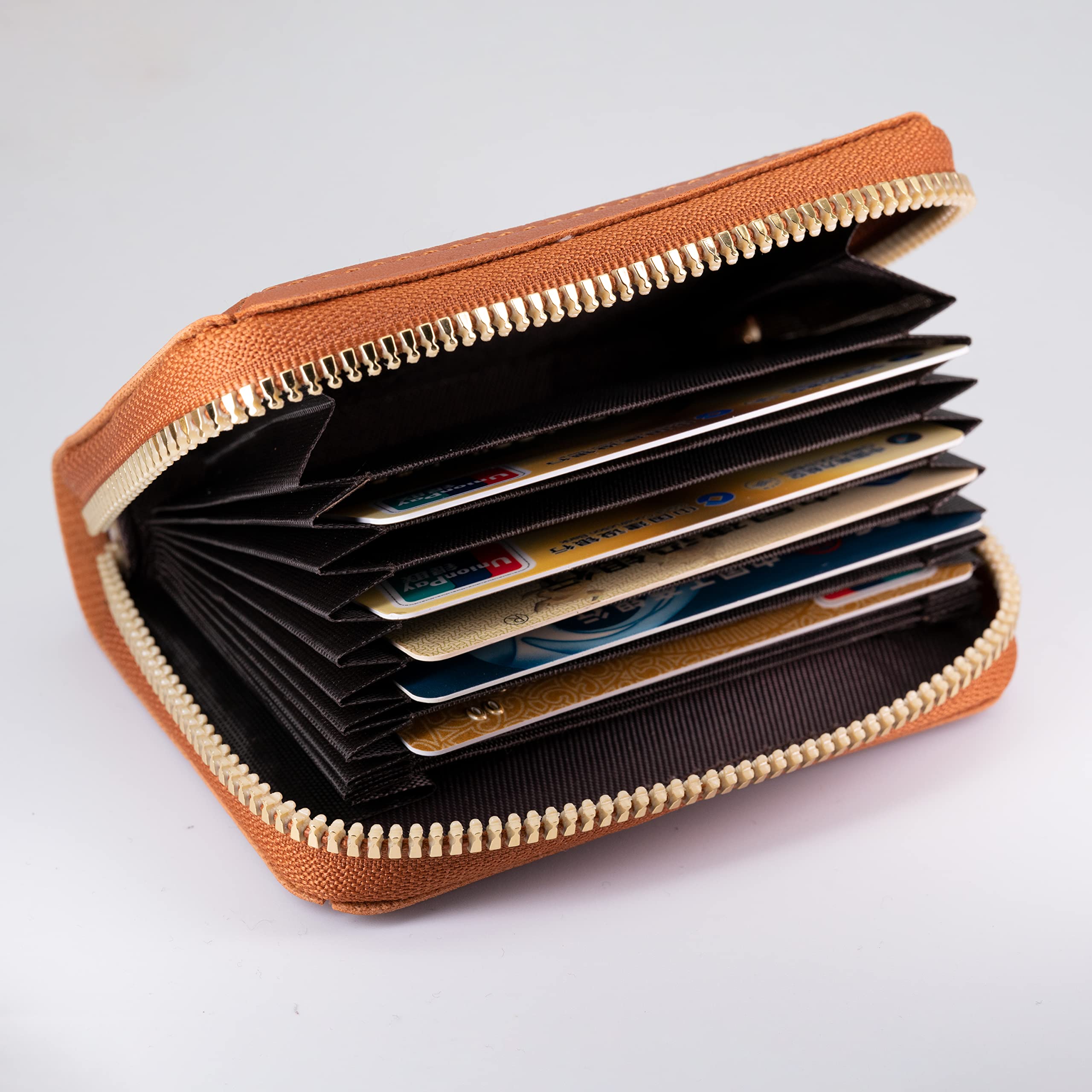 louyebh Credit Card Holder, Zipper Card Cases Organizer Wallet for Men Women Canvas Key Chain Compact Small Size Coin Bag (Black Flowers)