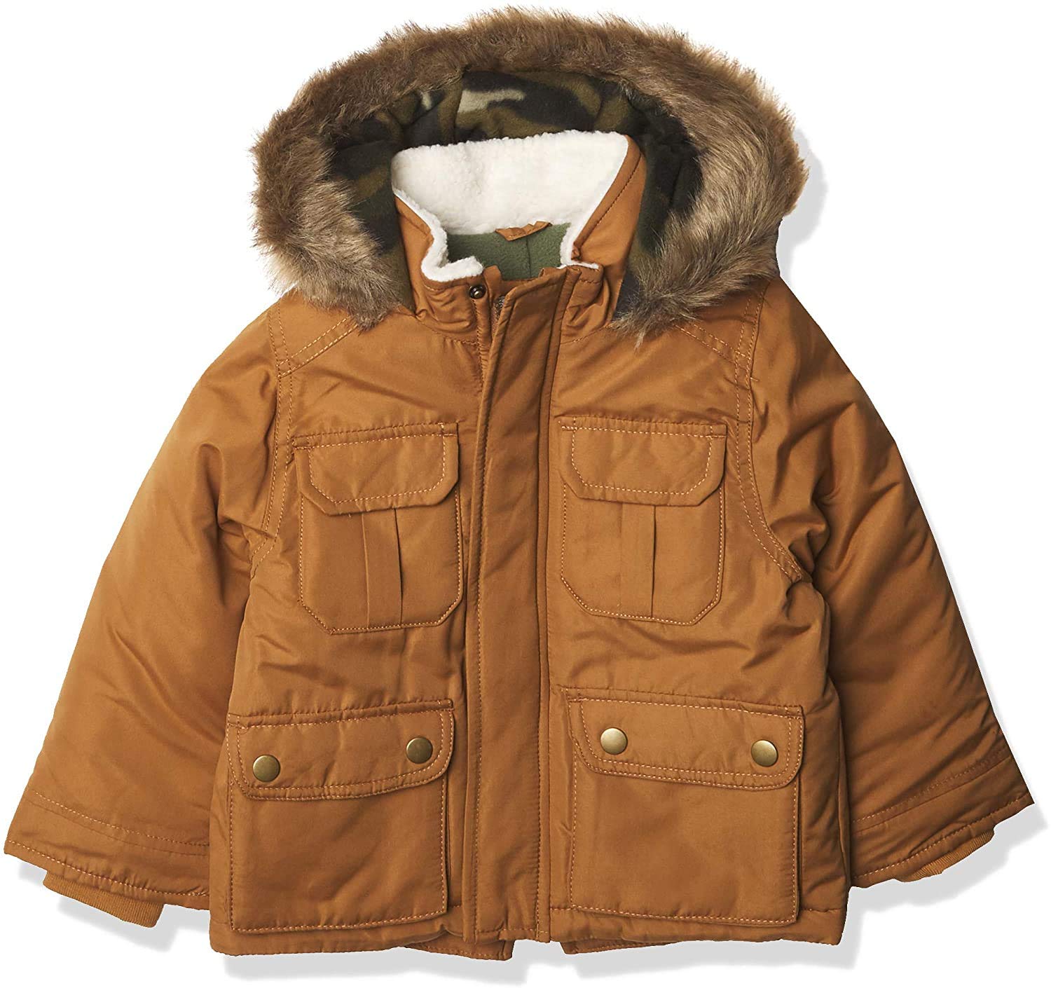 Carter's boys Heavyweight Advernture Parka Coat (5, Camel Parka)