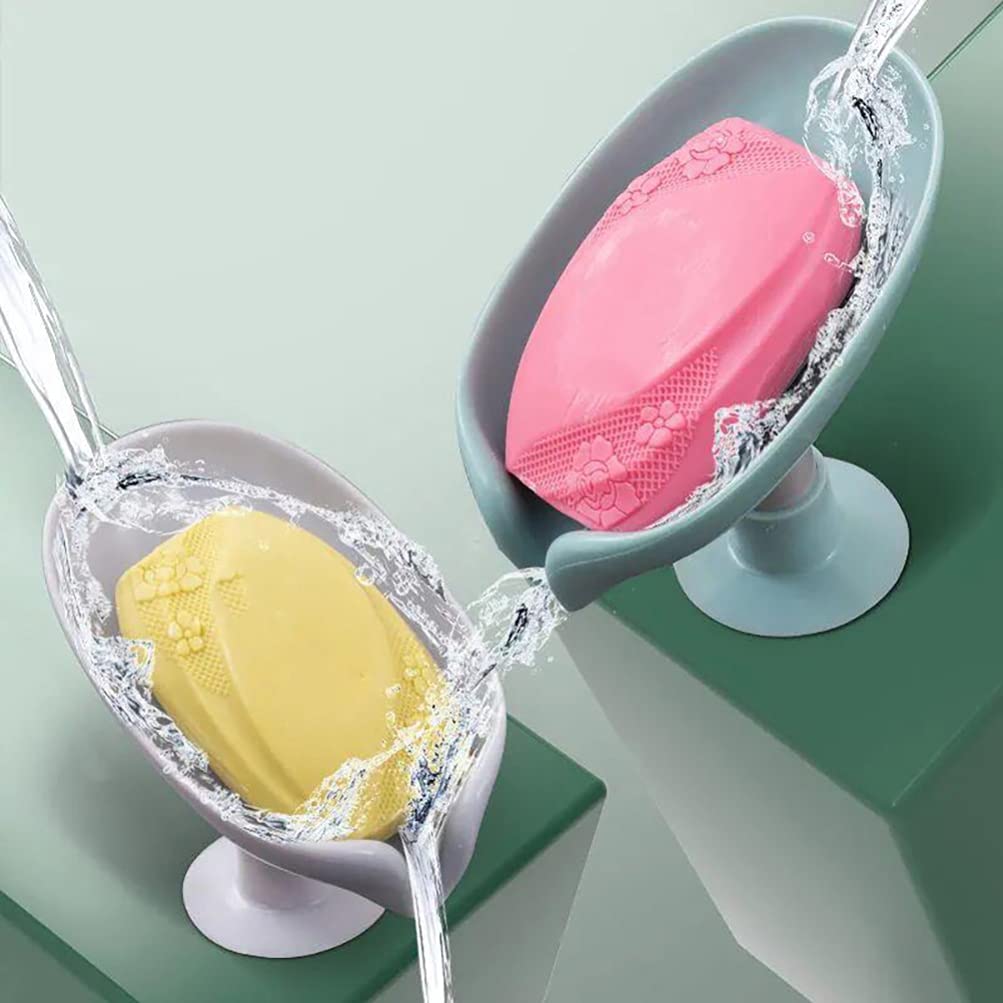 Cabilock 2 Pcs Boxes Soap Drainer Bath Sponge Scrubbers Store Tray Esponja para BaƱarse Countertop Soap Organizer Bar Soap Holder Multipurpose Soap Boxes Storage Brush Aluminum