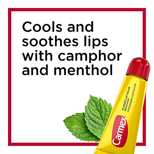 Carmex Classic Medicated Lip Balm Pack, Lip Moisturizer for Chapped Lips, 7 Count (6 Tubes and 1 Stick)