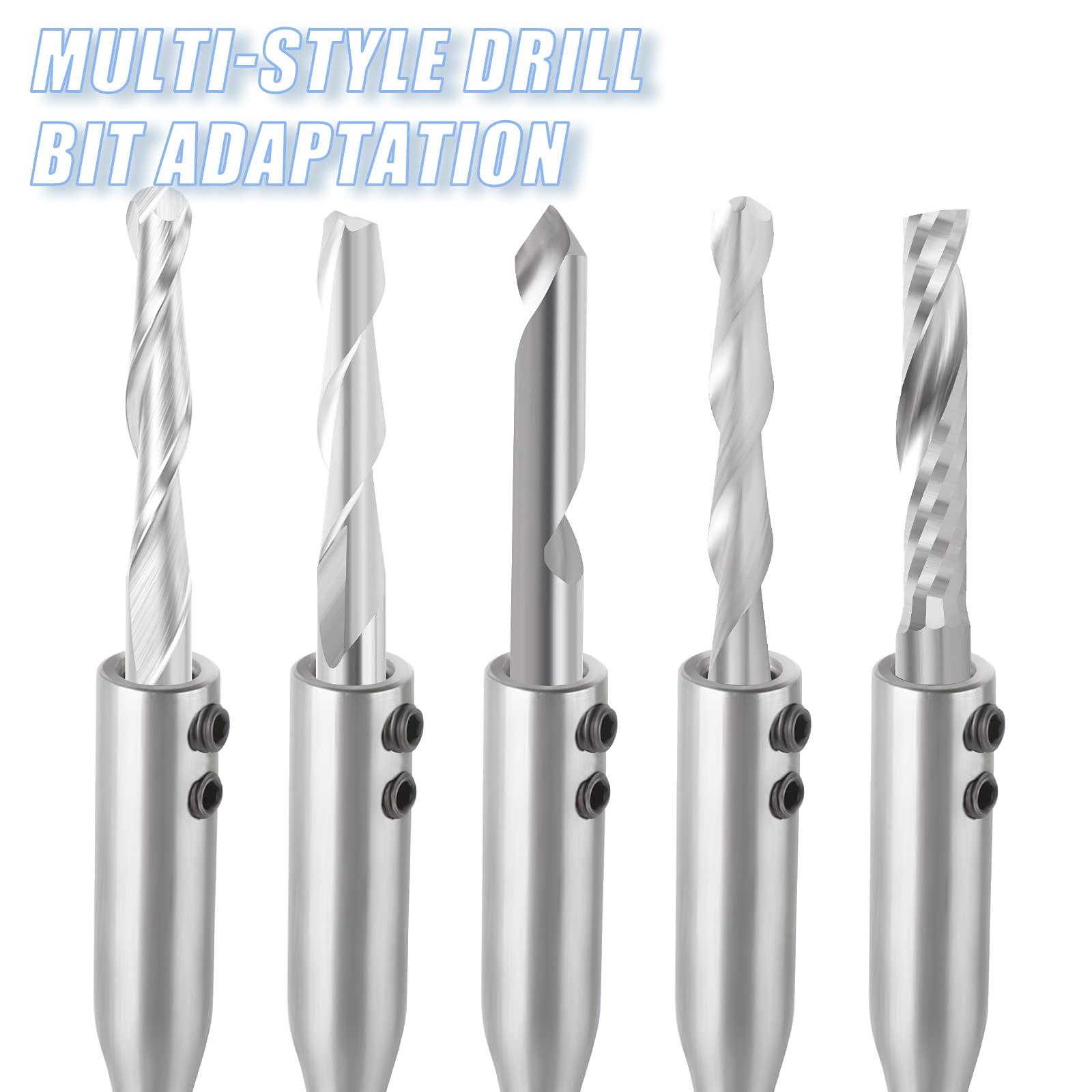 ERGAOBOY 2 Pcs 6" & 12" Dril Bit Extension with Hex Wrench Kit,Fit for 1/4 Wood Spade Drill Bit
