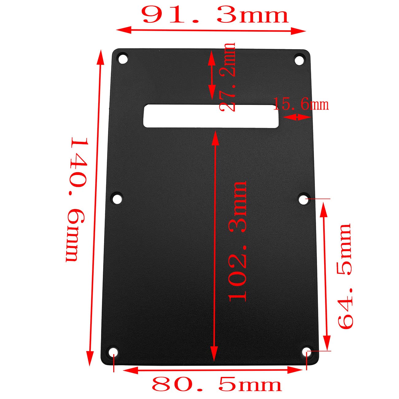 LQ Industrial Guitar Back Plate 1Set Black Electric Guitar Backplate Cavity Tremolo Cover Pick Guard with 6PCS Screws for ST SQ Electric Guitar