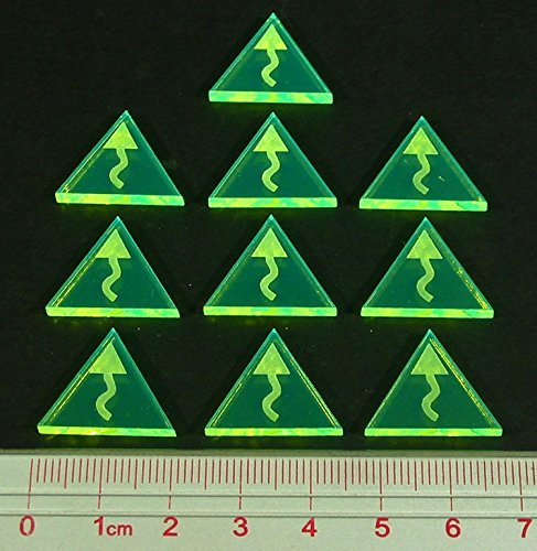 LITKO Space Fighter 2nd Edition Tokens | Compatible with Star Wars: X-Wing Miniatures Game | Pack of 10 (Triangular Evade Tokens)