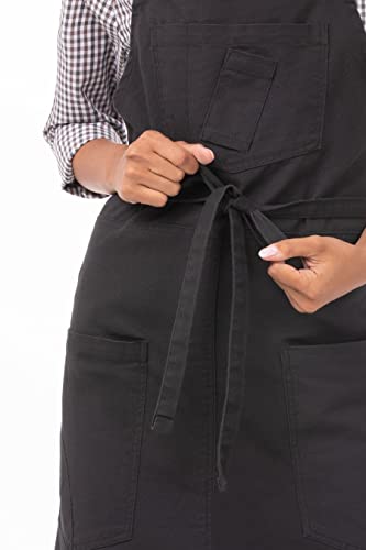Chef Works Unisex Rockford Bib Apron, Steel Grey, One Size