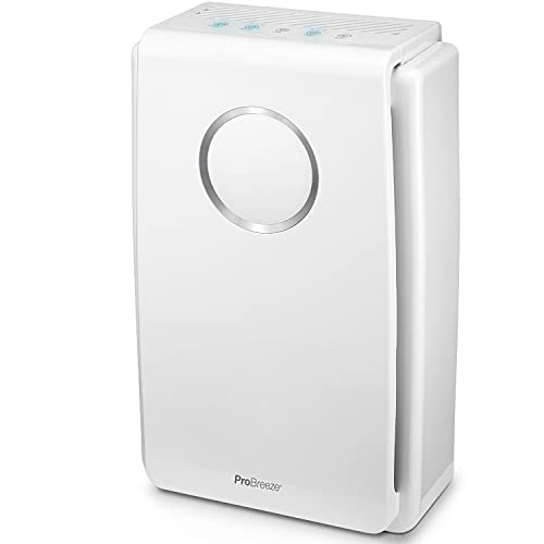 Pro Breeze Air Purifier for Home - 5-in-1 HEPA Air Purifier with HEPA Filter - 500 Sq Ft Coverage for Home Office, Living Room, Bedroom