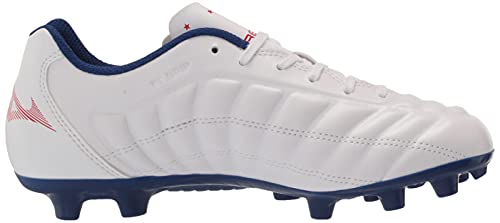 Mizuno Boy's Rebula Cup Select Jr. Soccer Shoe, White-Red, 2 Big Kid
