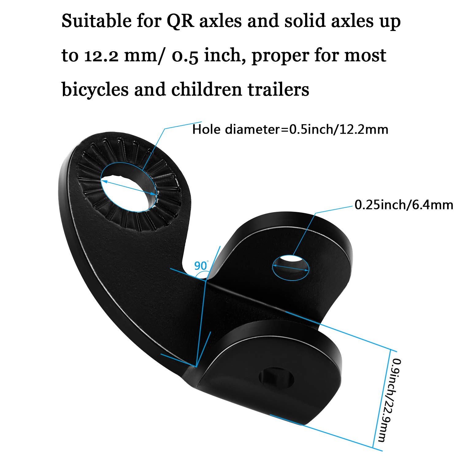 Boao 2 Sets Burley Bike Hitch Bicycle Trailer Hitch Coupler Bike Coupler Attachment Adapter Angled Replacement Connector Bike Trailer Hitch 12.2MM Compatible with Burley Trailers Hitch