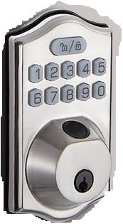 Fingerprint Door Lock - Keyless Entry Door Lock with Keypad - Electronic Deadbolt Keyed Entry - Front Door Lock - Combination Door Lock - Easy Installation - Satin Nickel (Handle Style)