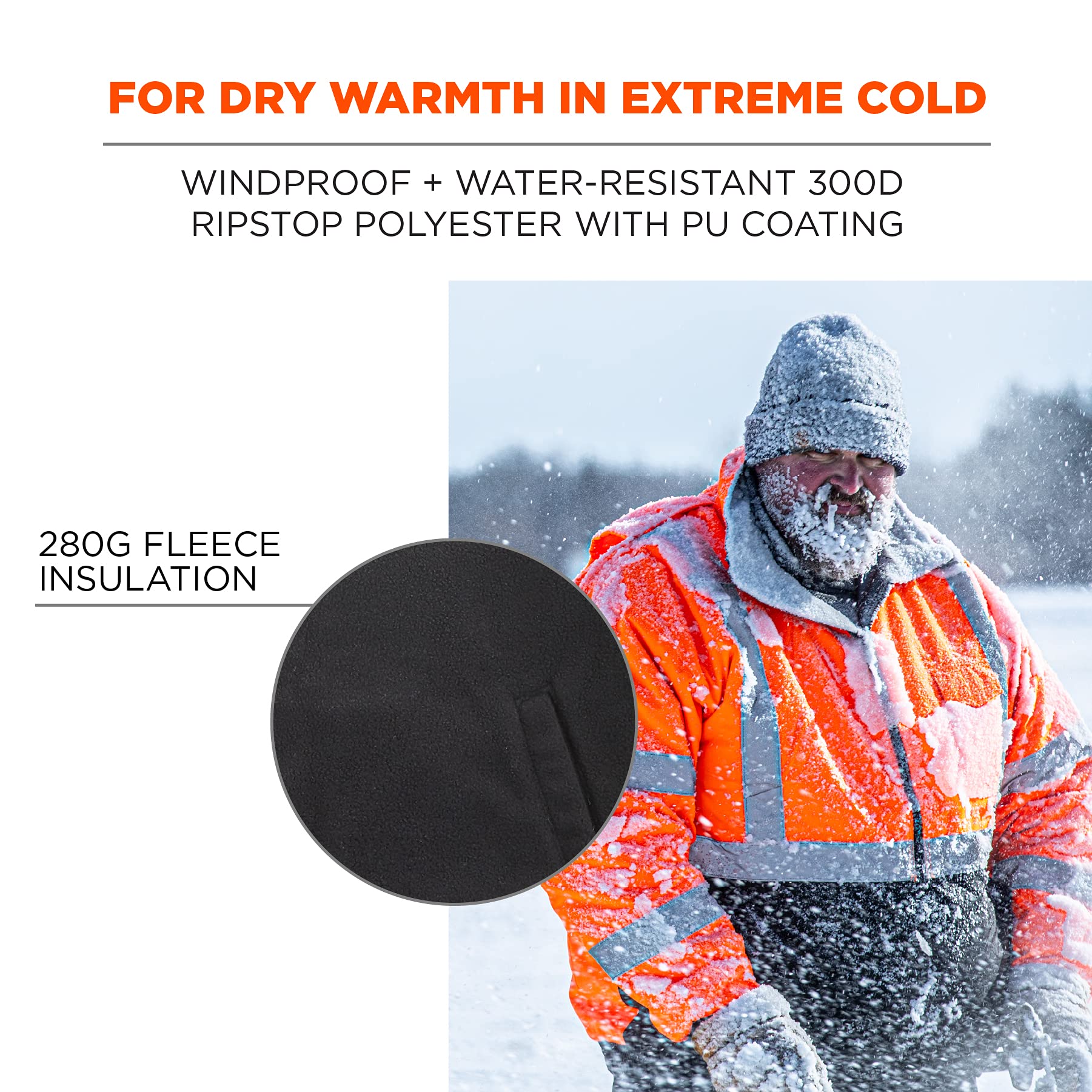 Ergodyne Standard Jacket, Orange, X-Large