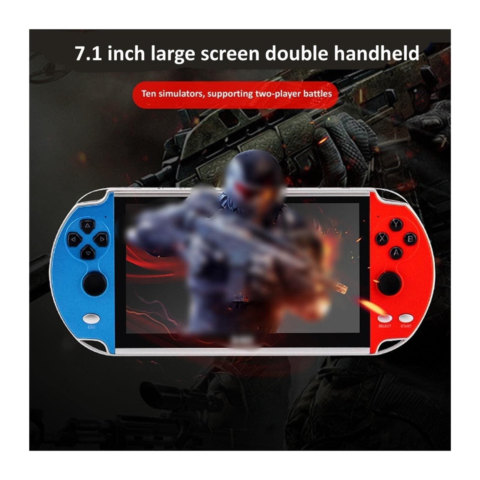 DEFLAB 7.1-inch Large Screen X40 Video Game Console, Built-in 20000+Games Support Neogeo/SNES/Fc/MD Emulator Arcade