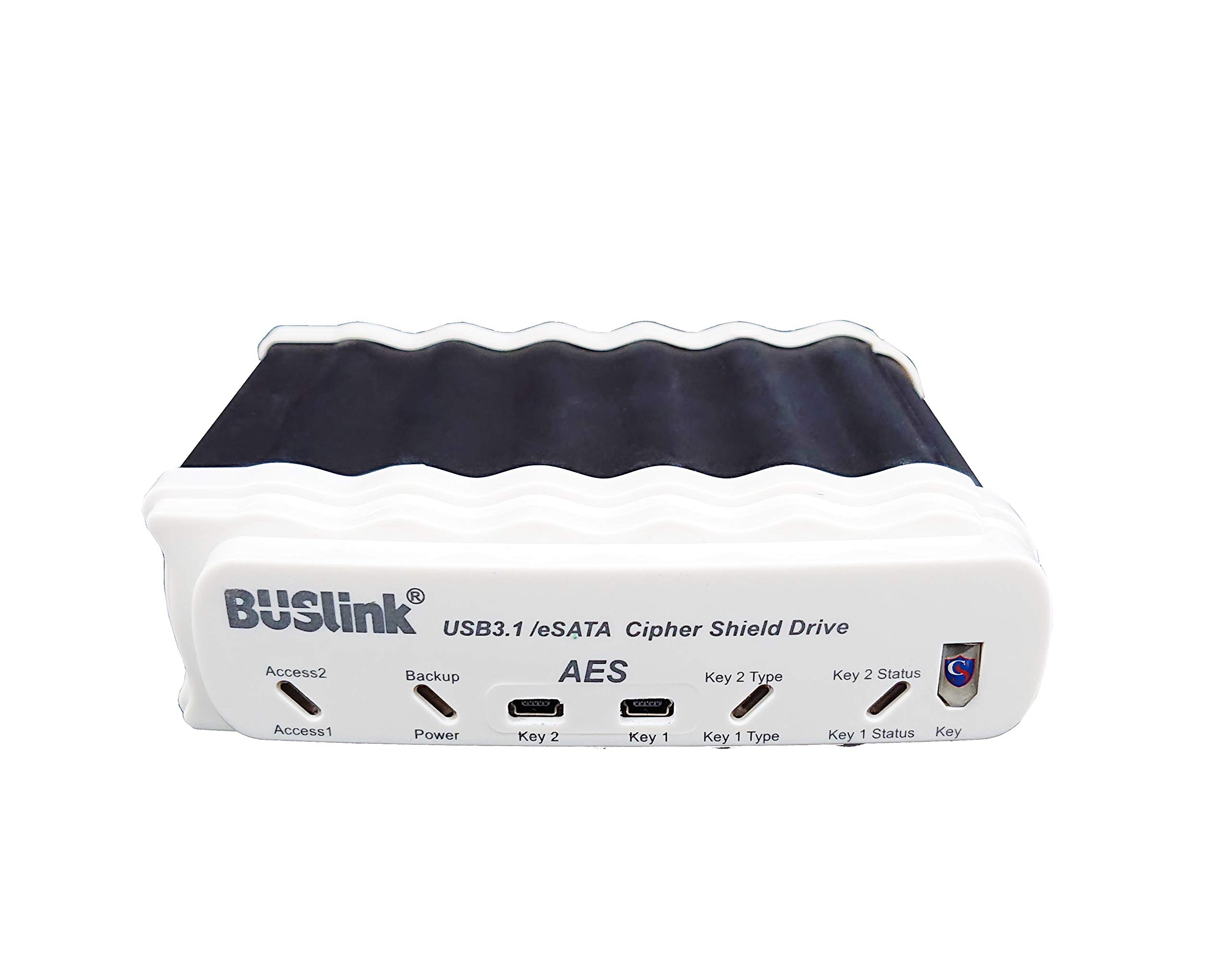 BUSlink CipherShield Dual Keys 512-bit AES USB-C SSD USB-Powered FIPS 140-2 Level 2 HIPAA USB 3.1 Gen 2/eSATA Hardware Encrypted Portable Drive (4TB)
