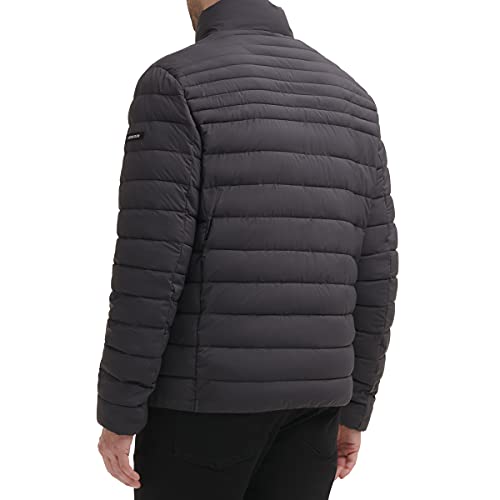 Calvin Klein Men's Full Zip Down Puffer Coat, Iron, Medium