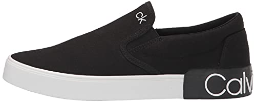 Calvin Klein Men's RYOR Sneaker, Black Canvas 962, 8