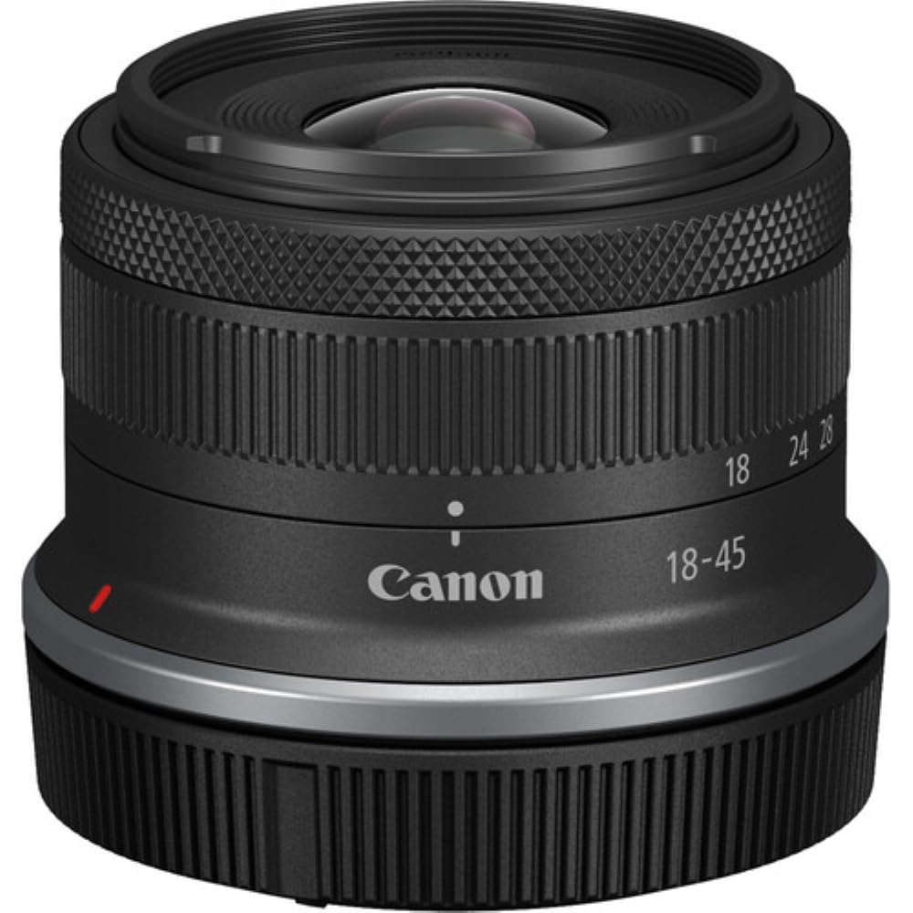 Canon EOS R100 Mirrorless Camera with 18-45mm Lens Bundled with 64GB Memory Card + 49mm UV Filter + Microfiber Cleaning Cloth + Digital Camera Case (5 Items)