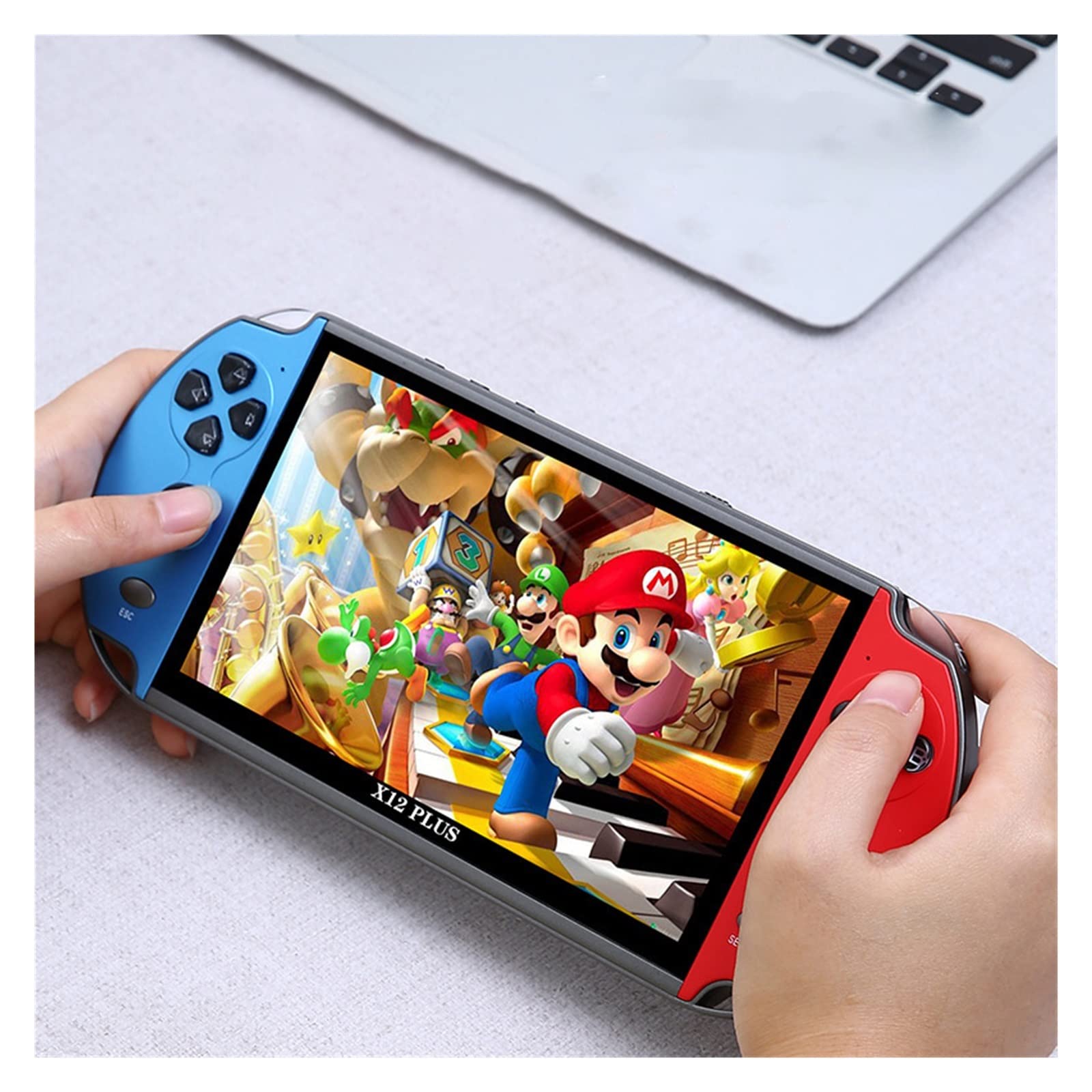 DEFLAB Game Machine X12 Plus 7-inch Retro Handheld Game Console, Portable Mp5, Nostalgic Arcade Game Console, Dual Video Games, Support/Gba/NES/MD/Smc/SFC Games Handheld Game Machine