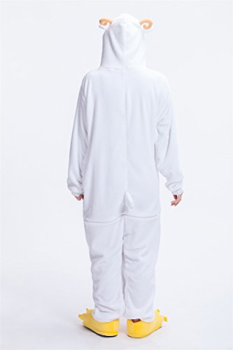 Sheep Kigurumi Cosplay Halloween Romper Soft Cozy Jumpsuit Costume L White