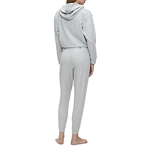 Calvin Klein Women's CK One French Terry Cropped Long Sleeve Hoodie, Grey Heather, M
