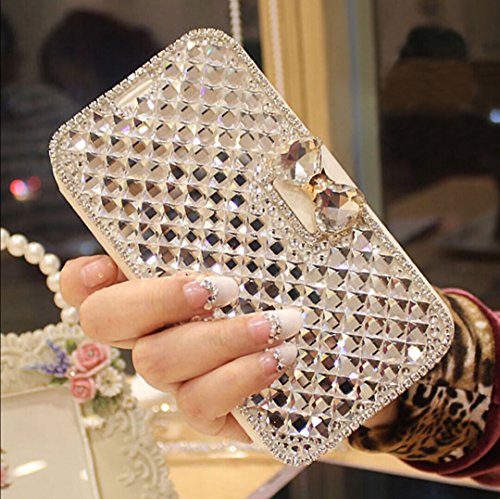Bonitec Compatible with iPhone 12 Pro Max Wallet Case, Cute Shiny Luxury Bling Glitter Bowknot Crystal Diamond Rhinestone Wallet Flip Stand Case Kickstand Protective Full Body Cover with Card Slot