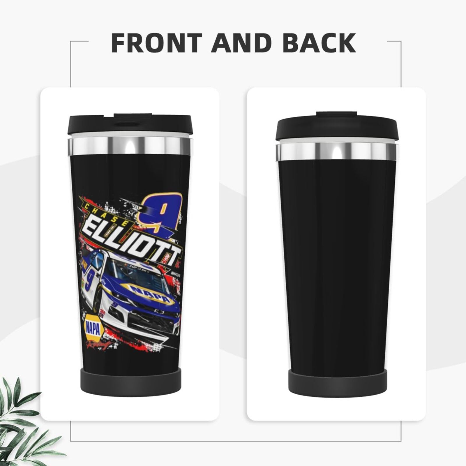 Chase Elliott 9 Portable Coffee Thermos Cup Stainless Steel With Lid Double Wall Insulation Travel Mug Reusable For Outdoor